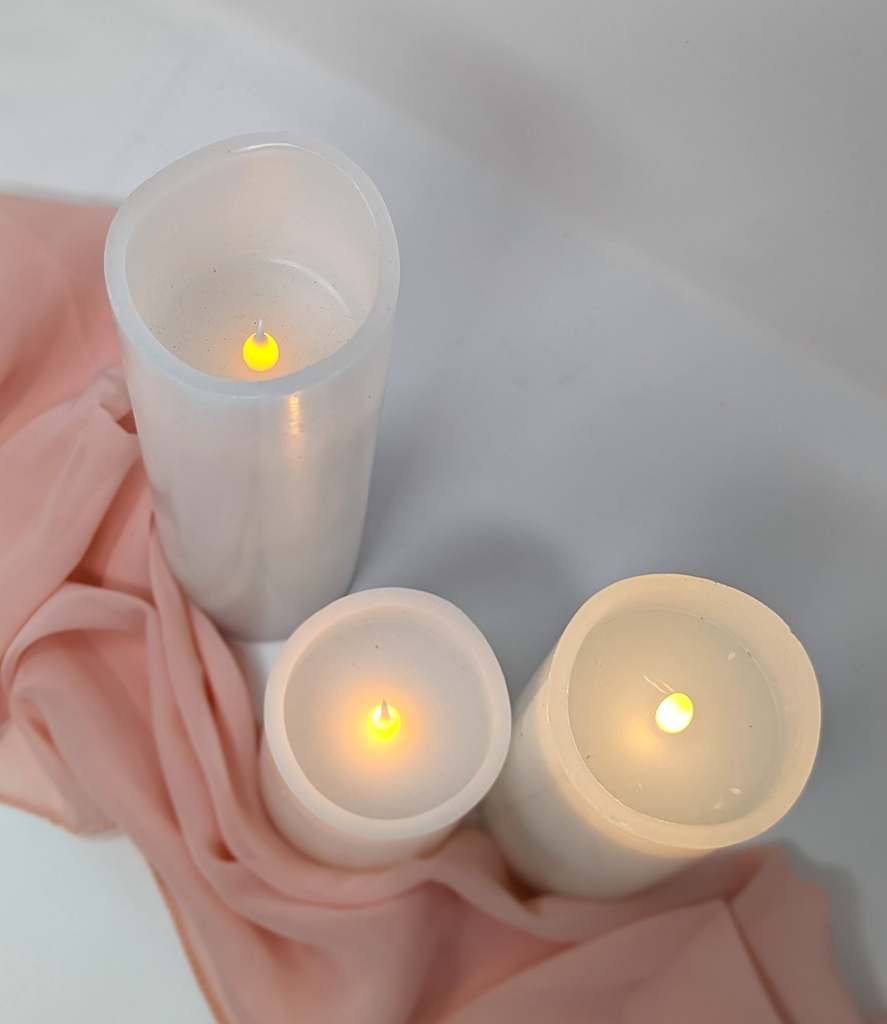 Pillar Candles LED | SomethingBorrowedKS